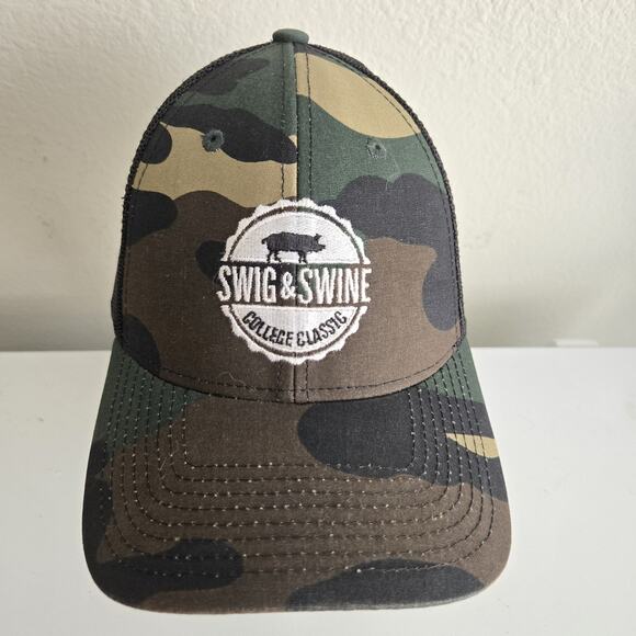 Unbranded | Accessories | Swig Swine College Classic Camo Mesh Trucker ...